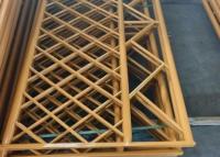 China Iron / Galvanized Artificial / Imitation Bamboo Fence In Yellow With Triangle Hole Shape for sale