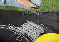 China Galvanized Landscape Staples U Shaped Lawn Turf Nail for sale