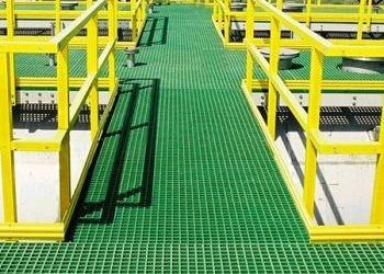 China Square Mesh 20*20*40 Fiberglass / FRP Molded Grating High Strength Corrosion Resistant for sale