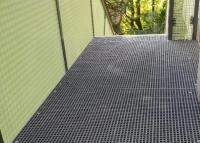 China 38mm Thickness FRP Pultruded Grating With Gritted Surface And Bolt Fixing Installation for sale
