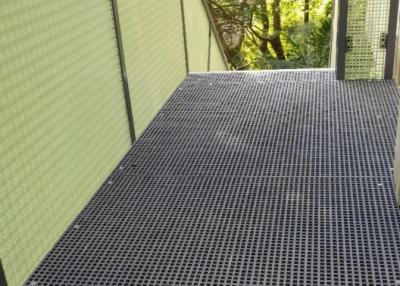 China 38mm Thickness FRP Pultruded Grating With Gritted Surface And Bolt Fixing Installation for sale