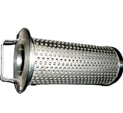 China Stainless Steel Spiral Welded Porous Metal Mesh Screens Tube Sink Leaking Air Strainer 304 Perforated Filter Pipe for sale