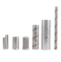 China Stainless Steel Spiral Welded Porous Metal Mesh Screens Tube Sink Leaking Air Strainer 304 Perforated Filter Pipe for sale