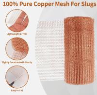 China 5 Inch x 20Ft 100% Pure Copper Mesh Roll Rodent Control Copper Wool for Slugs for sale