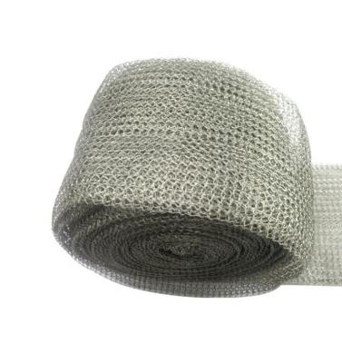 China Customized 100% Copper/Stainless Steel Wire Knitted 0.1MMx0.3MM Knitted Wire Mesh for sale