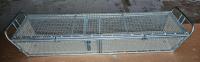 China 304 Stainless Steel Wire Mesh Basket 300x197x70mm with 17.3mm OD Pipe and 15mm Plywood Pallet - Stackable Storage Solution for sale