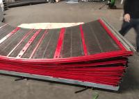China Self Cleaning Polyurethane Vibrating Sieve Screen Red Color for sale
