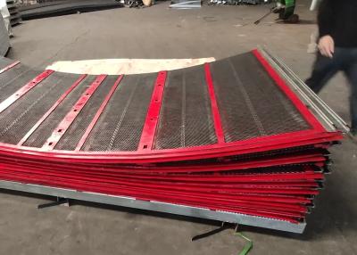 China Self Cleaning Polyurethane Vibrating Sieve Screen Red Color for sale