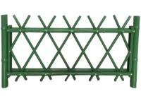 China Stainless Steel Guardrail Curved Lawn Guardrail PVC Plastic Imitation Bamboo Park Garden Fence for sale