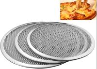 China Kitchen Tools Flat Mesh Odm Aluminum Round Pizza Pan 12 Inch for sale