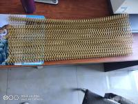 China Satin Brass Metal Link Spiral 3mm Decorative Wire Mesh Panels Net For Curtain for sale