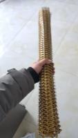 China Satin Brass Metal Link Spiral 3mm Decorative Wire Mesh Panels Net For Curtain for sale