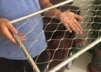 China Flexible 304/316 Hand Woven Stainless Steel Knotted Wire Rope Cable Mesh for Zoo Security for sale