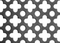 China 6mm thickness Full Leaf Clover Pattern  Perforated Metal Sheets for sale