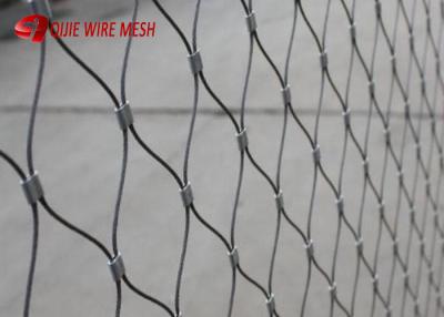 China Ss316l 1-6mm 20x20mm Stainless Steel Knotted Rope Mesh With Open Ferrules for sale