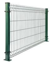China 4.5mm 5.0mm PVC Coated Galvanized Curvy Steel Welded Wire Mesh Fence with 3 Bending for sale
