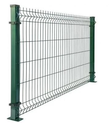 China 4.5mm 5.0mm PVC Coated Galvanized Curvy Steel Welded Wire Mesh Fence with 3 Bending for sale