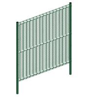 China 4.5mm 5.0mm PVC Coated Galvanized Curvy Steel Welded Wire Mesh Fence with 3 Bending for sale