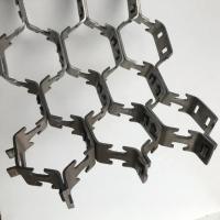 China 1.4845 Hex Metal for Armoring for Anti-abrasive linings | Bar strips 2.0X25mm | 48mm hexmetal mesh | 1000X1000mm for sale