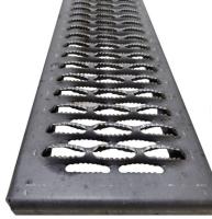 China Serrated Surface Stainless Steel Aluminum Mesh Safety Grating Grip Strut Sidewalk for sale