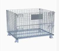 China Heavy Duty Removable Collapsible Rigid Metal Wire Mesh Cage Storage Stacking Containers for sale