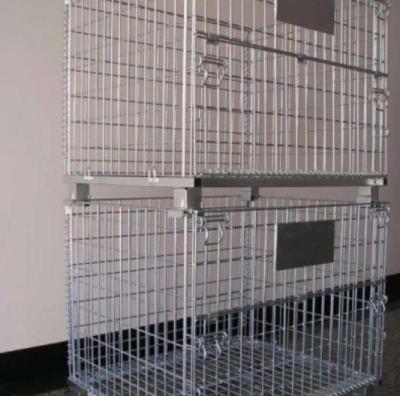 China Collapsible Steel Wire Mesh Containers for Logistics Warehouse Storage for sale