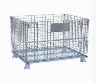 China Industrial Material Handling Wire Mesh Cage with 4 Wheels for sale