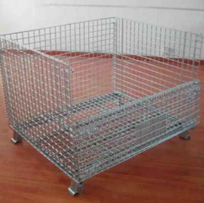 China High Quality Galvanized Collapsible Junior Wire Mesh Baskets with 1/2 Drop Gate for sale