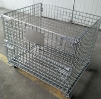 China High Quality Galvanized Collapsible Junior Wire Mesh Baskets with 1/2 Drop Gate for sale
