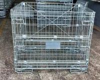China Heavy Duty Customized Logistic Collapsible Foldable Wire Mesh Roll Cage for Express Delivery for sale