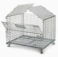 China China Customized Stackable Foldable Steel Welded Heavy Duty Wire Mesh Pallet Stillage Cage for sale