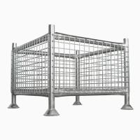 China Galvanized Steel Metal Wire Mesh Storage Cage with Load Capacity 1 Ton for sale