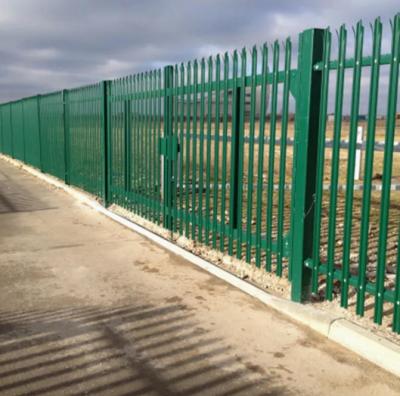 China Ornamental Black Steel Picket Fence Palisade Fencing for Outdoor Decor Metal Product for sale