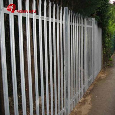 China Palisade Fence Hot Dipped Galvanized Metal Panel European Steel Fence for sale