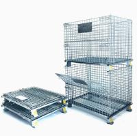 China Customized Heavy-Duty Stackable Steel Wire Mesh Basket Durable Storage Logistics Transportation for sale