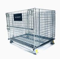 China Customized Heavy-Duty Stackable Steel Wire Mesh Basket Durable Storage Logistics Transportation for sale