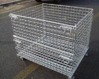 China Stackable Steel Container Basket for Heavy Duty Use and Organization for sale