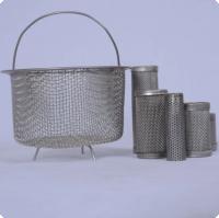 China Custom 304 316 316L Stainless Steel Wire Mesh Filter Basket Removable Tank Insert for Liquid Filtration for sale