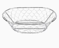 China Wholesale Food Basket Stainless Steel Metal Wire Mesh Bread Basket for sale