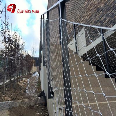 China 304 316 High Strength Stainless Steel Hand-Woven Ferruled Cable Wire Rope Mesh for Garden Fence for sale