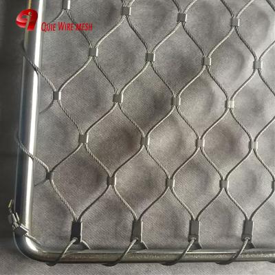 China Stainless Steel 304/316 7*7 Zoo Wire Mesh Fence Green Wall Mesh Safety Net Stainless Steel Rope Mesh for sale