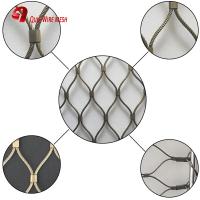 China Stainless Steel Wire Rope Cable Hand-Woven Net Flexible Metal Mesh Net for sale
