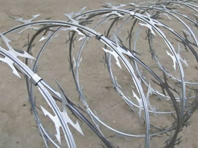 China PVC-Coated Bto-22 Concertina Razor Barbed Wire 450mm for Farm Fence for sale