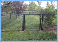 China 11.5 Gauge Green PVC Coated Galvanized Chain Link Fence for farm garden for sale