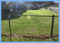 China 11.5 Gauge Green PVC Coated Galvanized Chain Link Fence for farm garden for sale