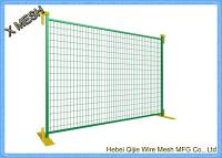 China Canada Standard Powder Coated 9.5ft x 6ft Temporary Mesh Fence with Base for sale