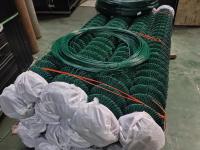 China 9 Gauge Black PVC Coated Galvanized Steel Chain Link Fence Fabric Chain Link Fencing for sale
