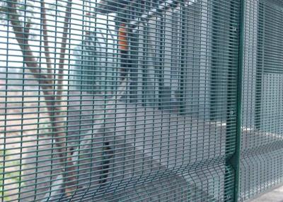 China 358 Security Fence Panel Anti Climb High Security Perimeter Fence Clear View Welded Mesh Fence System for Prison Industrial for sale