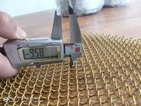 China Steel Wire Base Material – 18ga * Darker Powder Coat Finish- Satin Brass  Spiral Patterns Decorative Mesh Decorative Mesh for sale