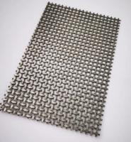 China Antique Brass Flat Stainless Steel Wire Decorative Crimped Woven Wire Mesh Panels Grilles for Cabinet Door Inserts for sale
